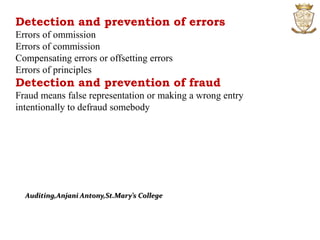 Auditing: Introduction And Objectives | PPTX