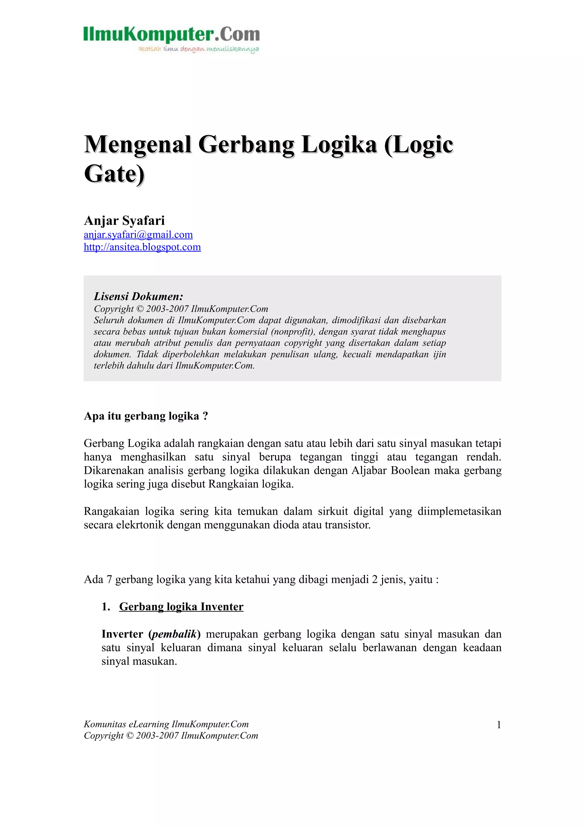 Anjars gerbang-logika | PDF