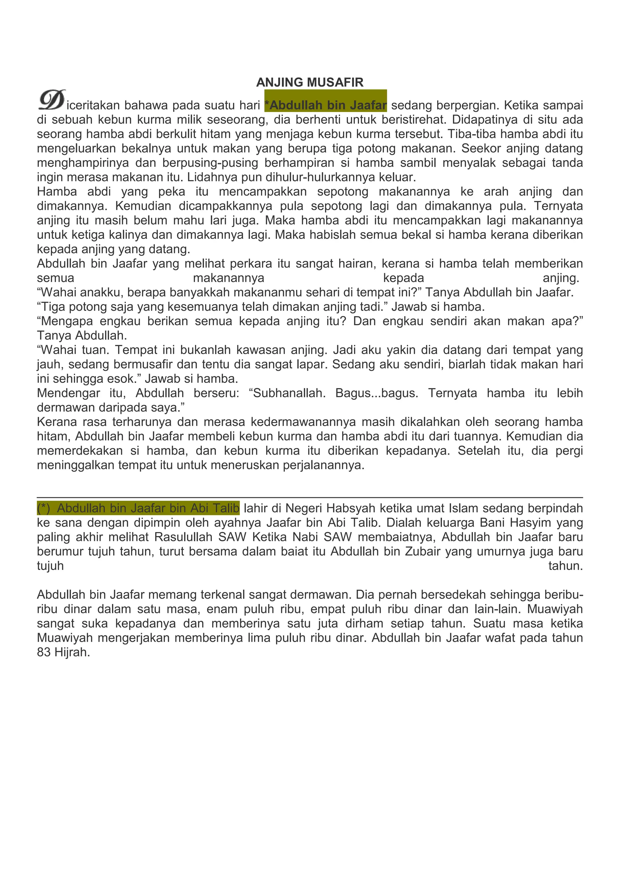 Anjing musafir | PDF