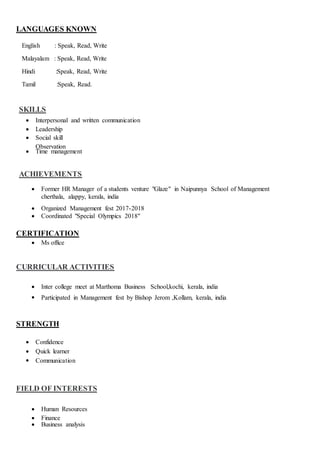 Anjitha lekshmi A | DOCX