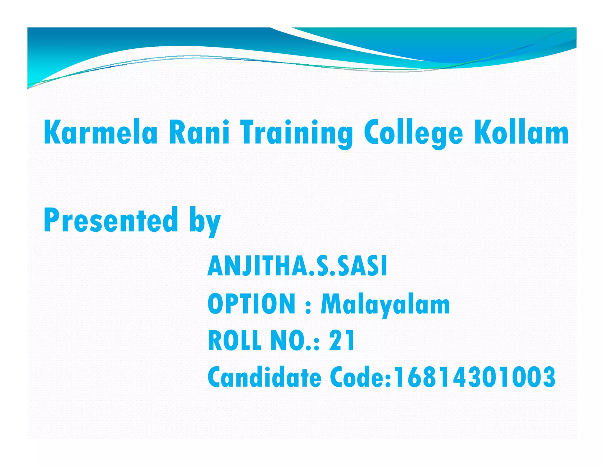 Anjitha presentation | PDF