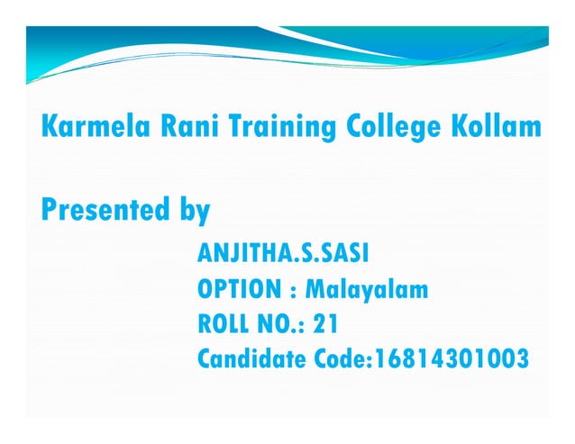 Anjitha presentation | PDF