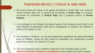 -Early resistance Pazhassi .pptx | Death, Injury, or Military Conflict ...