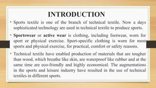 SPORTS TEXTILE: Key Trends in Design & Materials and Its Specific ...