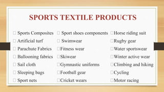 SPORTS TEXTILE: Key Trends in Design & Materials and Its Specific ...