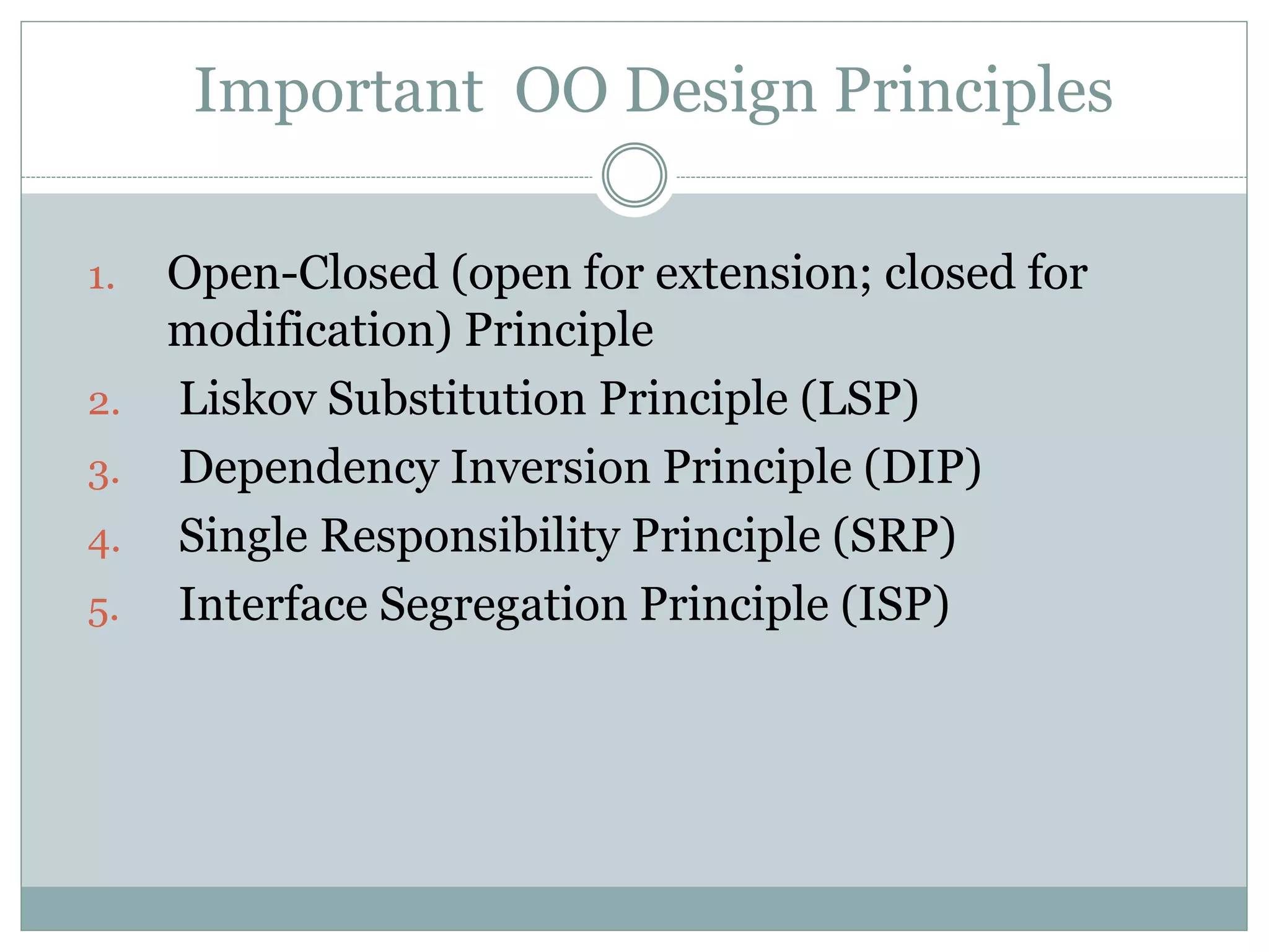 OO Design Principles | PPT