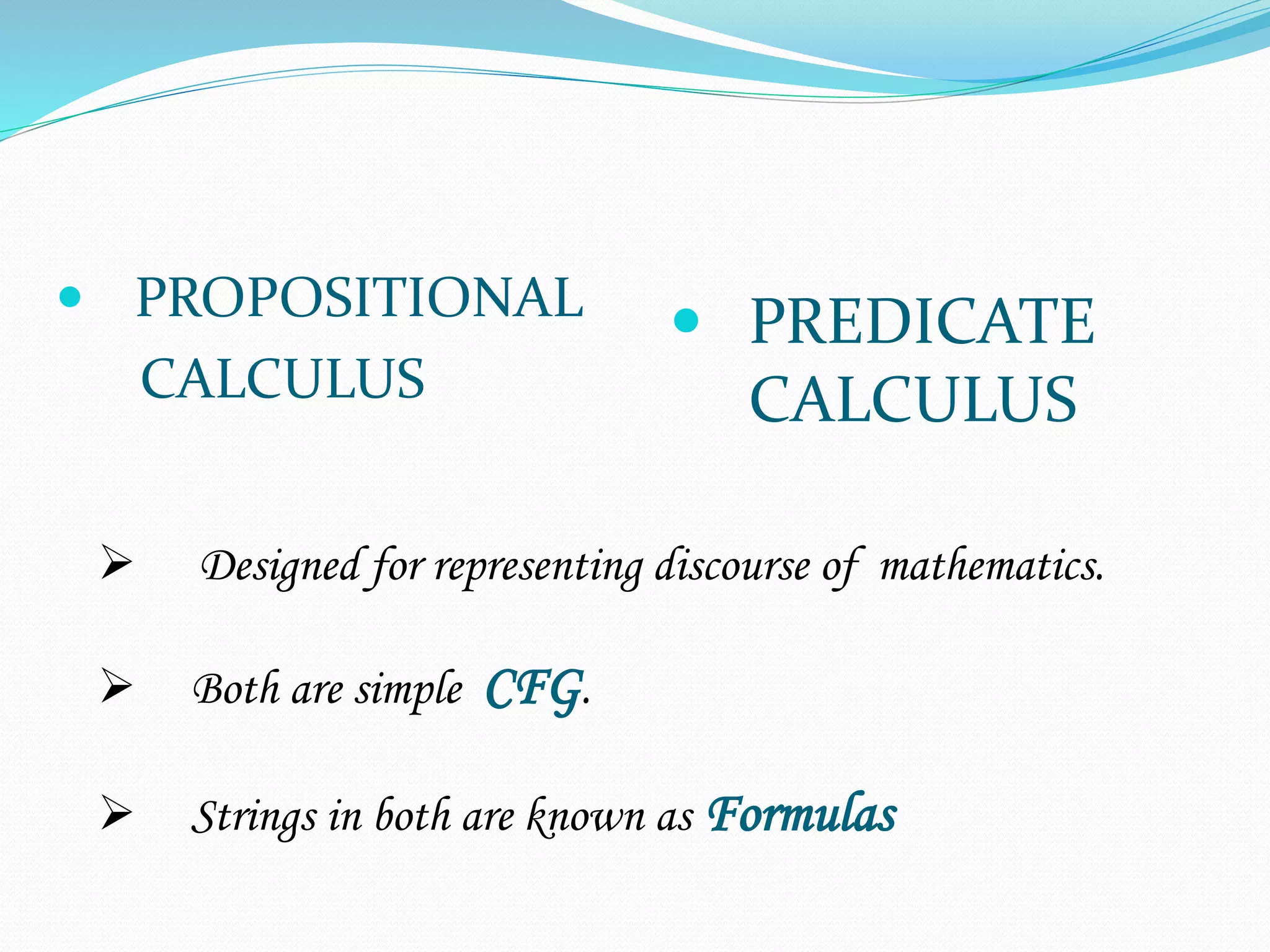 The propositional calculus | PPT