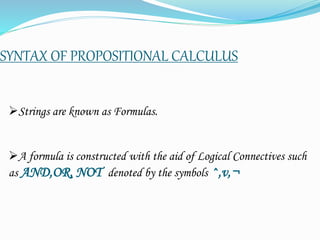 The propositional calculus | PPT