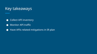 APIs SOS: A Tactical Guide to Detection and Response - Anjum Ahuja ...