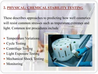 Analysis of cosmetics, toxicity screening and test methods | PPTX