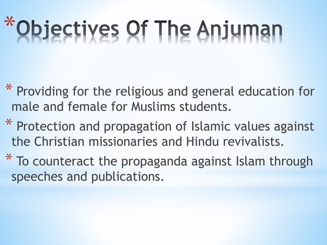 Anjuman himayat ul islam | PPTX | Islam | Religion & Spirituality