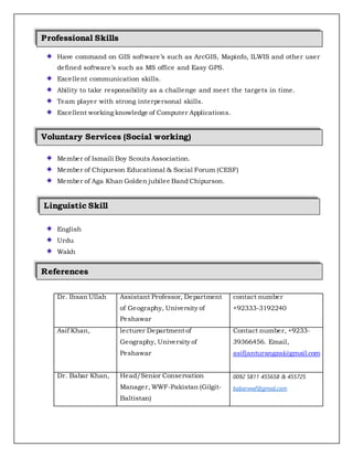 CV GIS Analyst | DOCX | Geography | Science