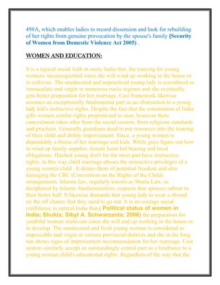 THE CONSTITUTIONAL STATUS OF WOMEN IN INDIA | PDF