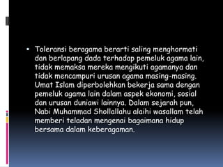 Anjuran bertoleransi | PPTX