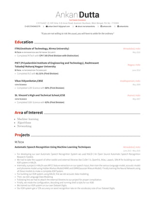 Ankan dutta resume | PDF