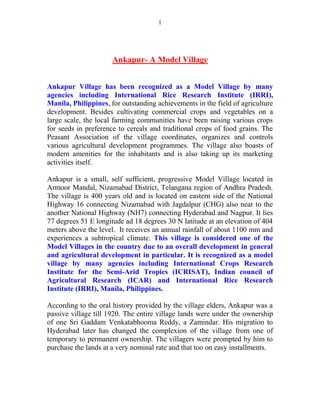 Ankapur a model village in india | PDF