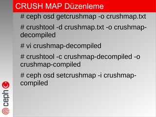 Ceph Türkiye 7. Meetup Ankara: Ceph Temelleri ve CRUSH MAP Yönetimi | PPT