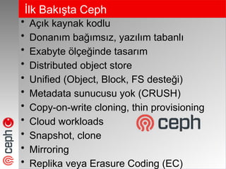 Ceph Türkiye 7. Meetup Ankara: Ceph Temelleri ve CRUSH MAP Yönetimi | PPT