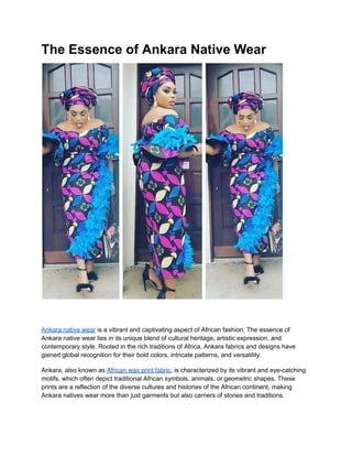 Ankara Native Wears | PDF