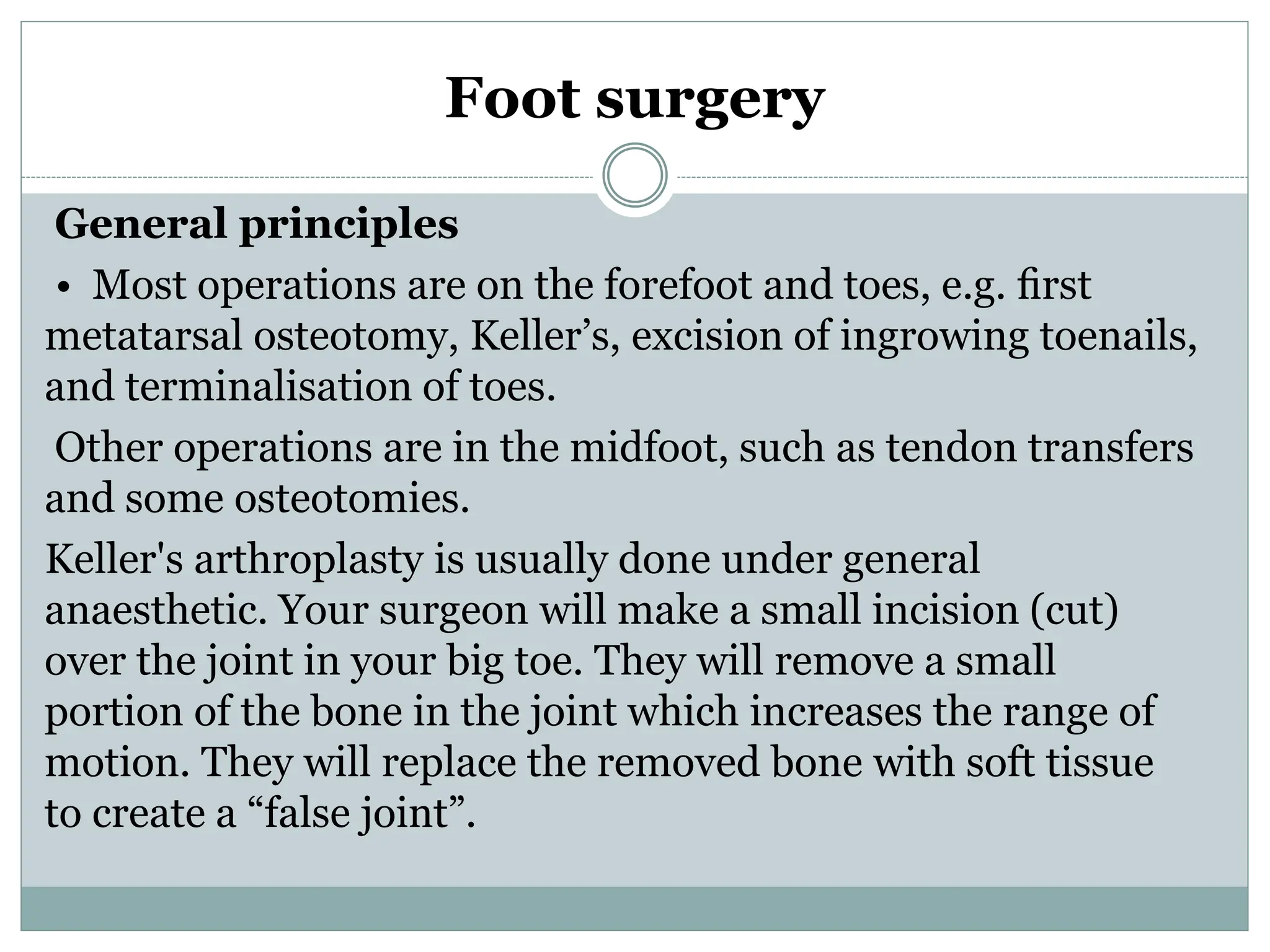 Ankel and foot surgery And their Anesthesia consideration | PPTX