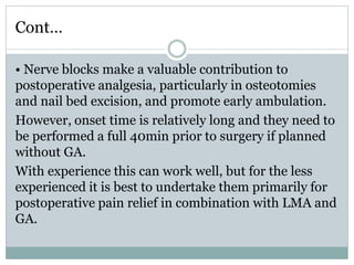 Ankel and foot surgery And their Anesthesia consideration | PPTX