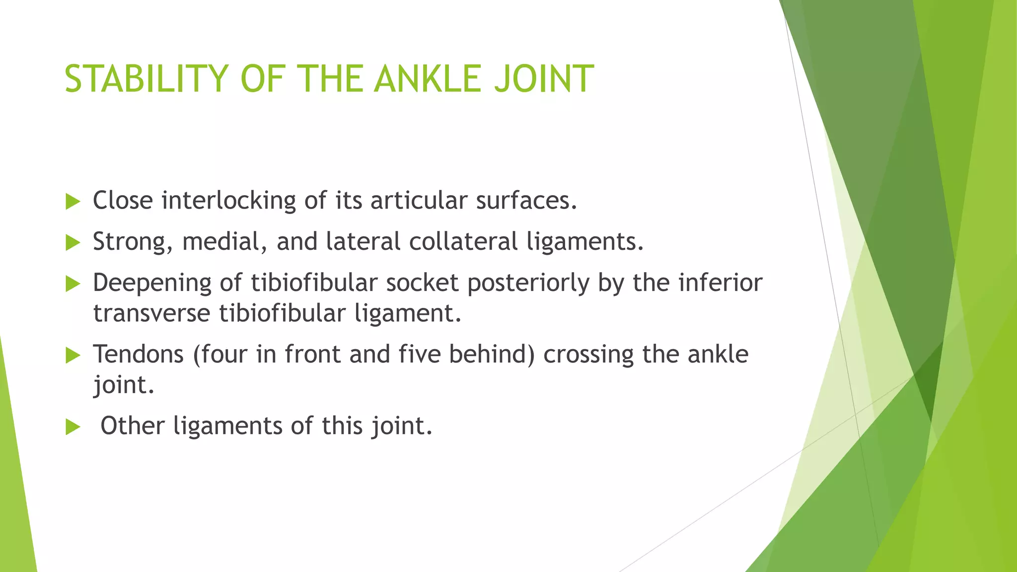 Ankel joint | PPTX | Death, Injury, or Military Conflict | Sensitive Topics