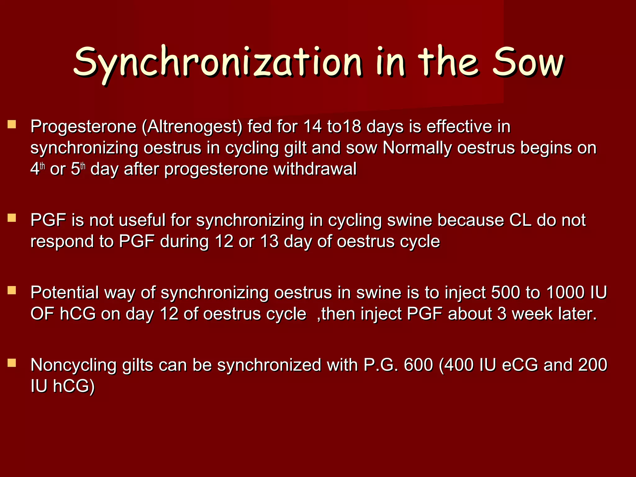 estrous synchronization | PPT