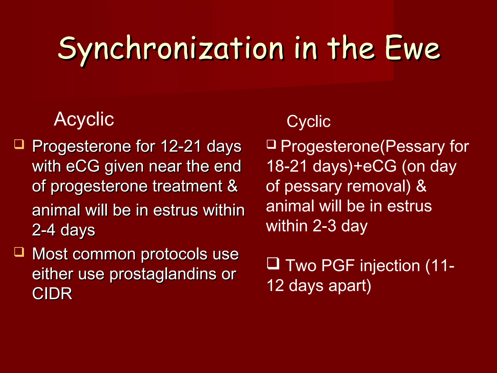 estrous synchronization | PPT