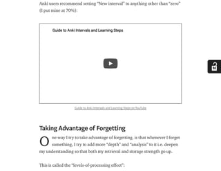 Anki: How I Try to Use Forgetting in My Advantage + Anki Addon | PPT