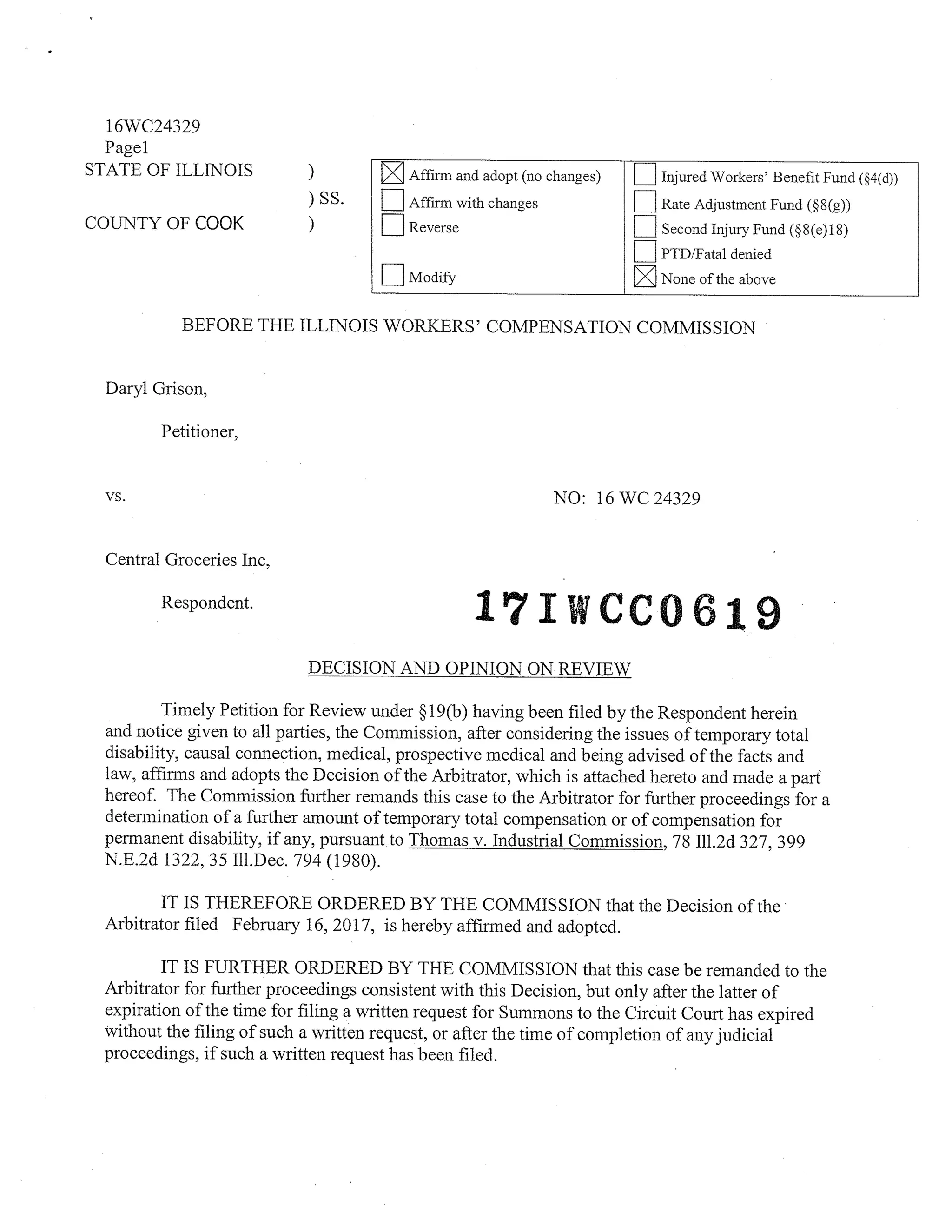 Back Injury Leads to Surgery and TTD | PDF