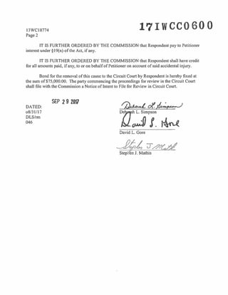 Knee Injury Results in Two Surgeries and TTD Benefits | PDF