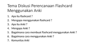 Presentasi Anki yang membahas tentang cara menggunakan Anki | PPT