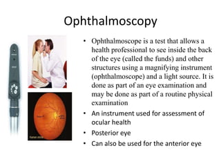 Ophthalmoscopy | PPT