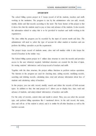 school billing system report | DOCX