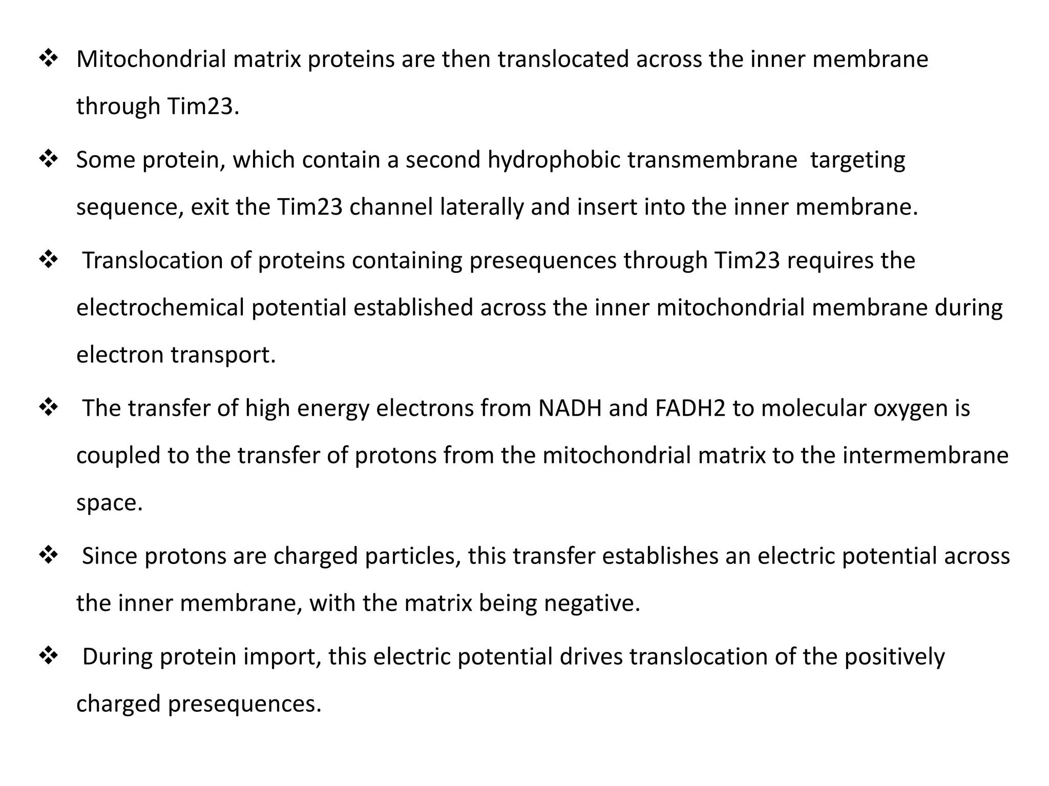 Protein Import & Mitochondrial Assembly | PPTX