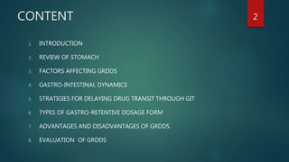 Ankit gastro retentive drug delivery system | PPTX