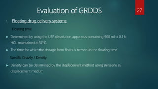 Ankit gastro retentive drug delivery system | PPTX