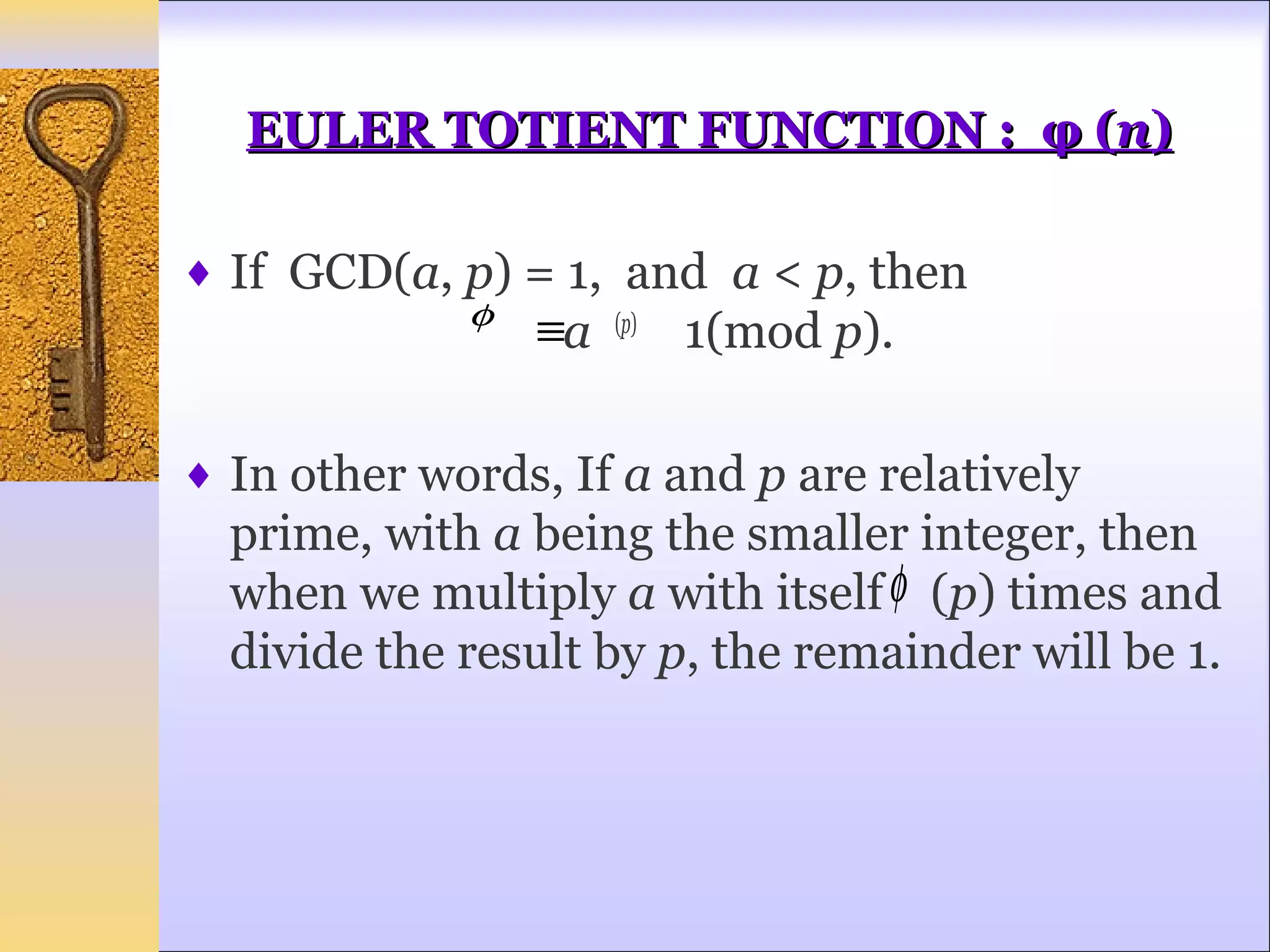 EULER AND FERMAT THEOREM | PPT