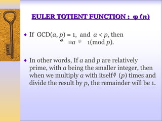 EULER AND FERMAT THEOREM | PPT