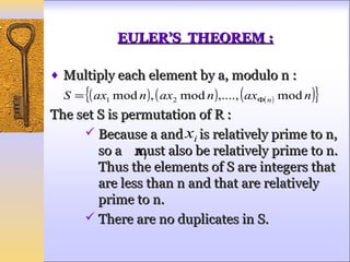 EULER AND FERMAT THEOREM | PPT