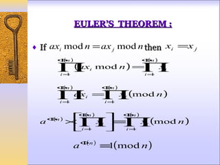 EULER AND FERMAT THEOREM | PPT