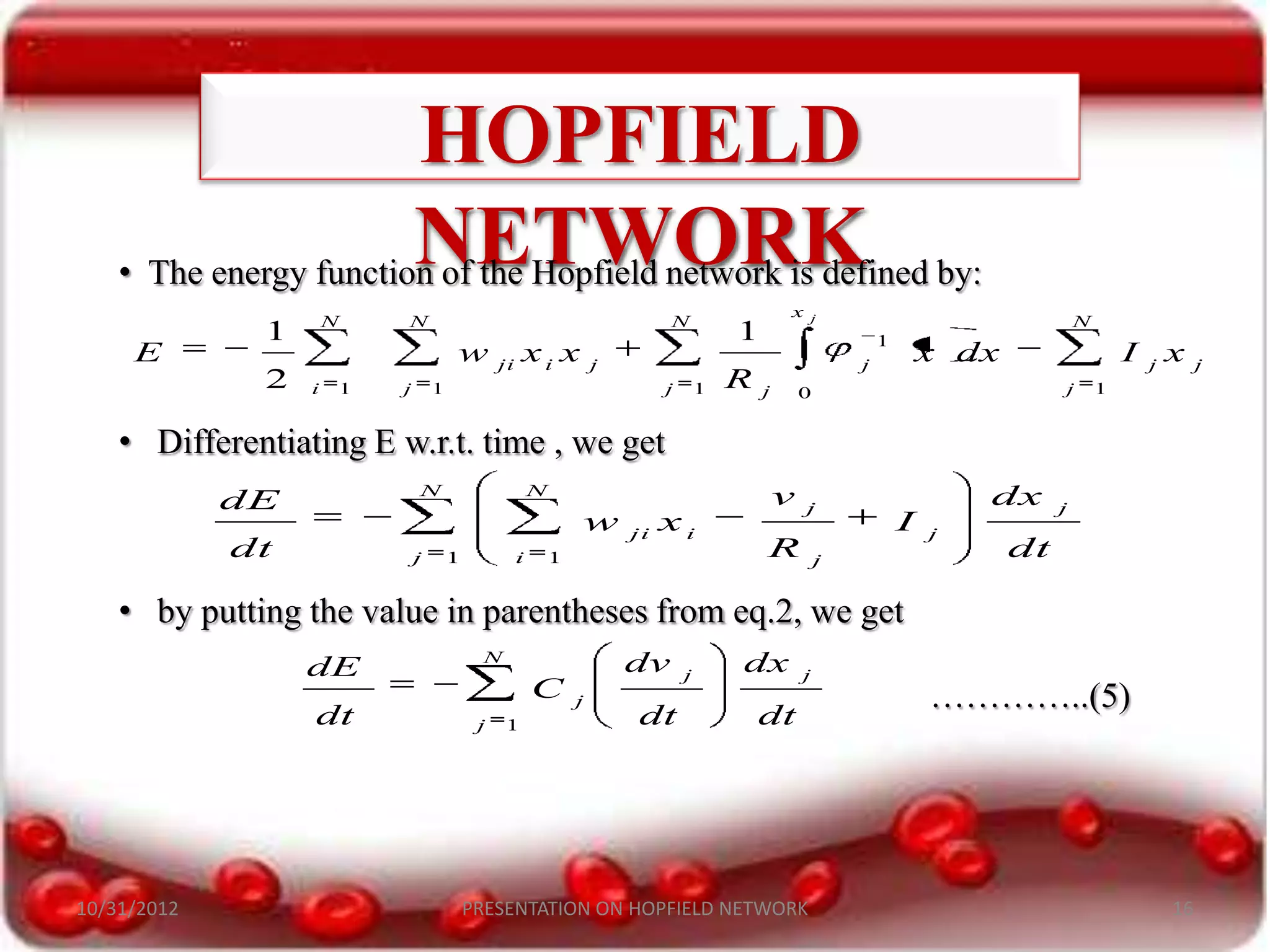 HOPFIELD NETWORK | PPTX