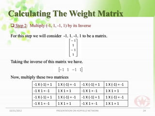 HOPFIELD NETWORK | PPTX