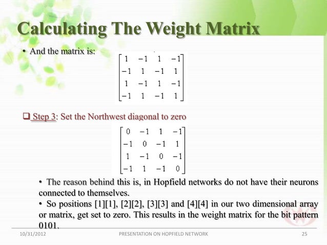 HOPFIELD NETWORK | PPTX | Computer Networking | Computing