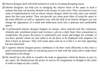 Ankita gupta (b.sc id) 3sem project on roll of interior design | PDF ...