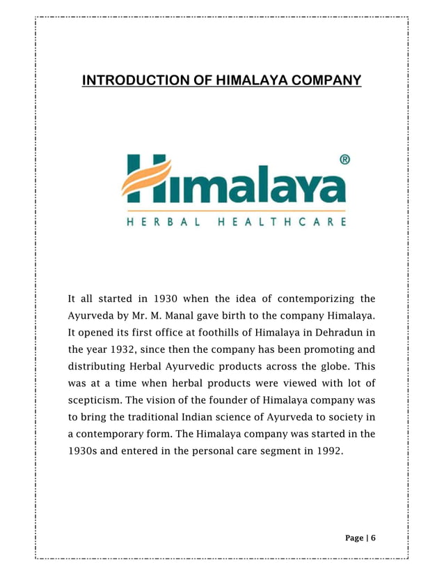 Ankita himalaya project final copy....... | PDF | Herbs and Supplements ...