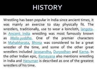 WRESTLING IN INDIA | PPTX