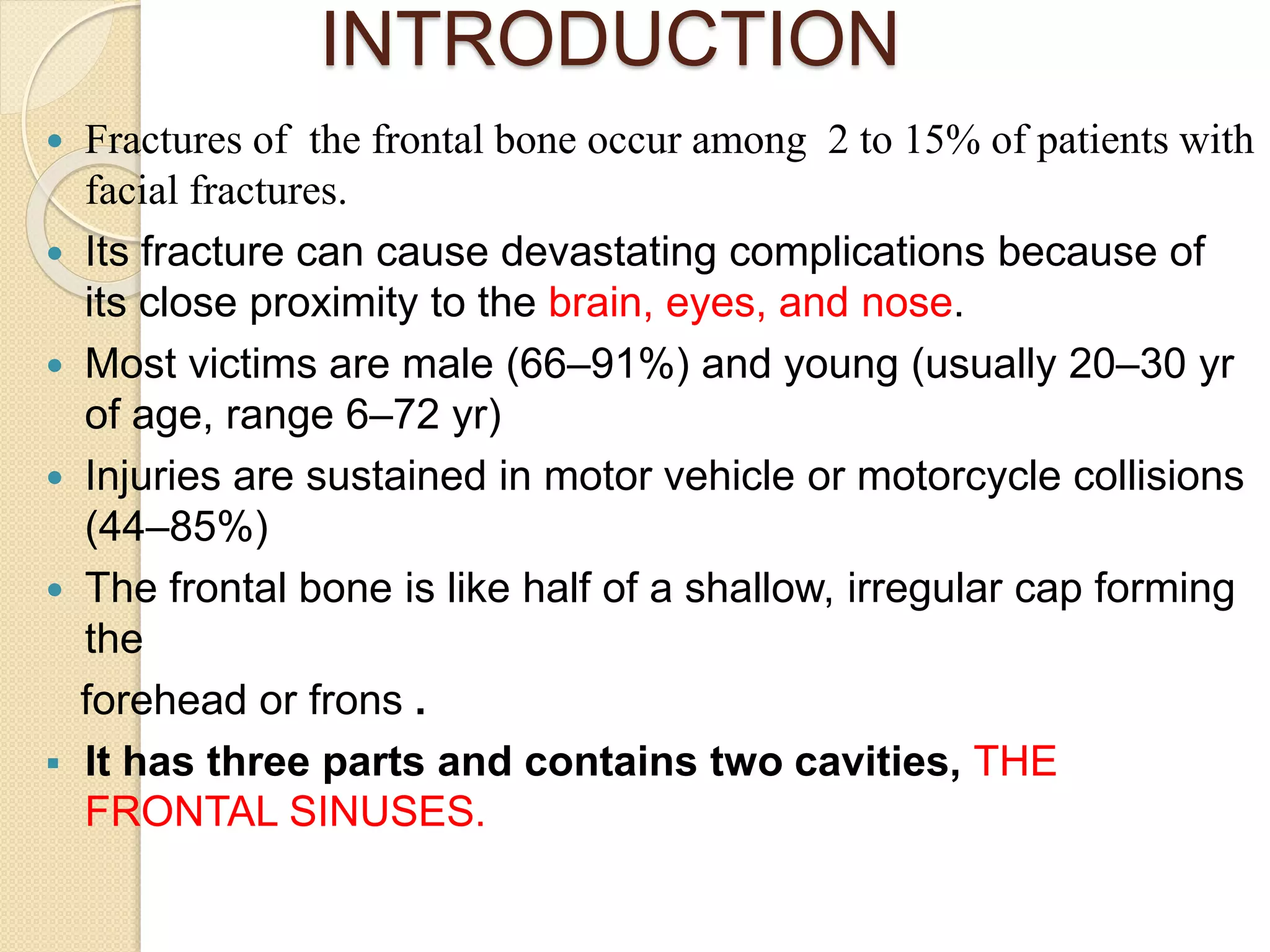 FRONTAL BONE FRACTURE | PPTX