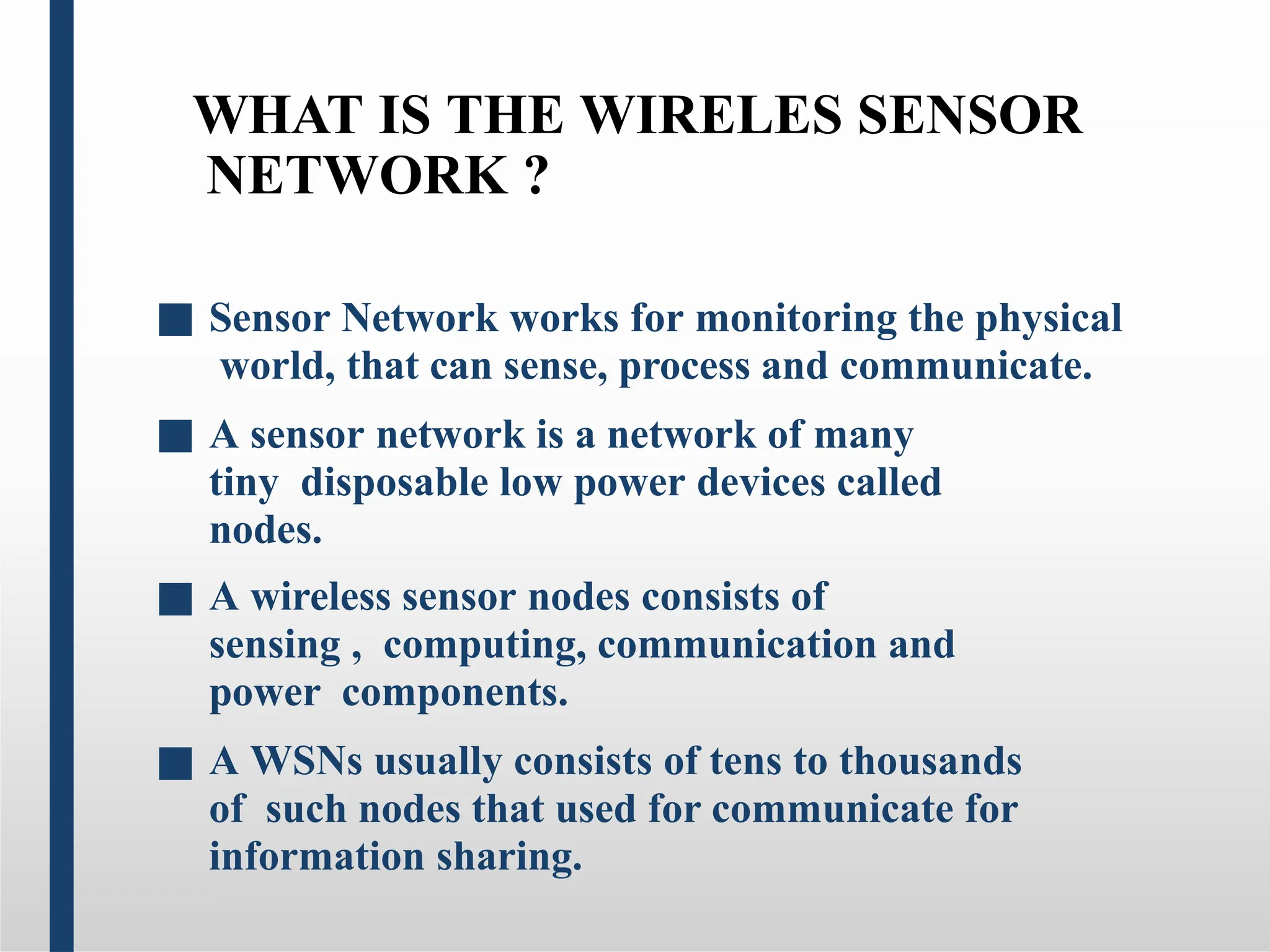 Internet of thing Wireless sensor network | PPT