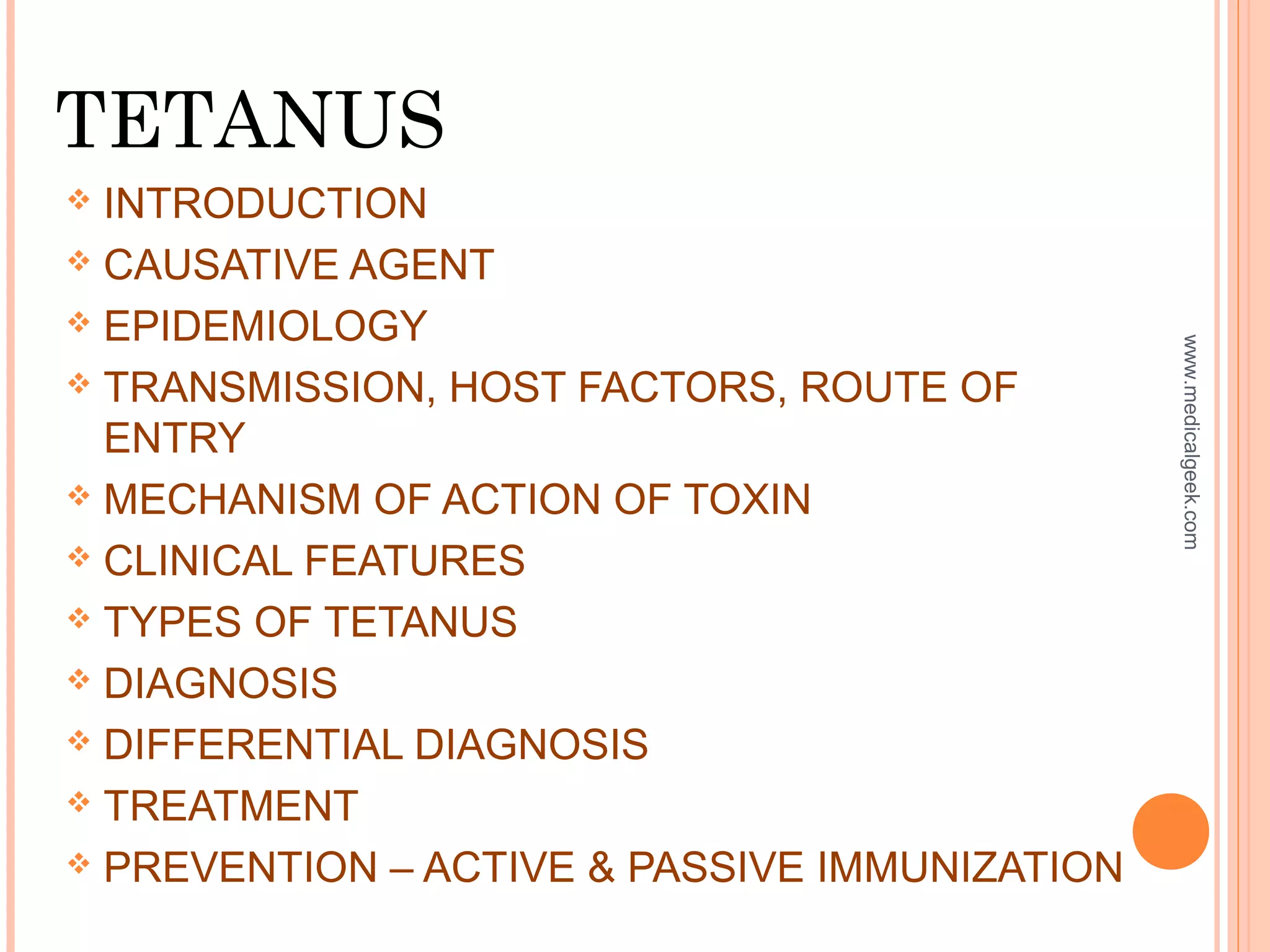 Tetanus Presentation | PPT